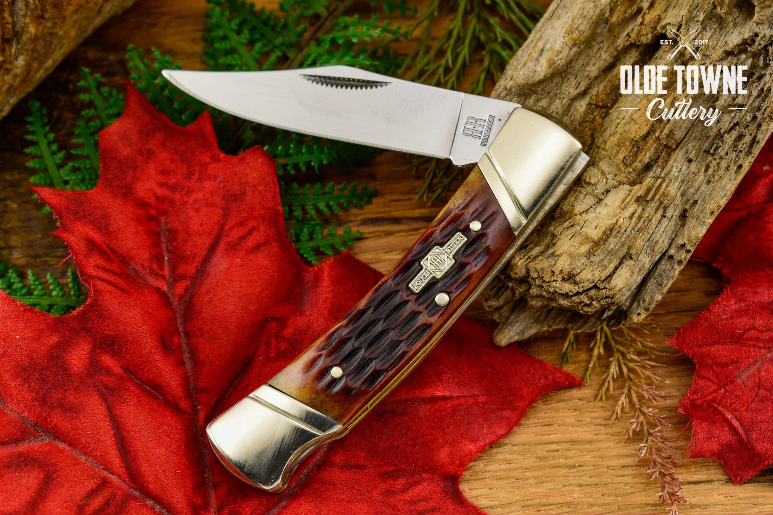 Rough Rider RR081 Lockback Amber Bone Knives For Sale Rough Rider RR081 Lockback Amber Bone Knives For Sale